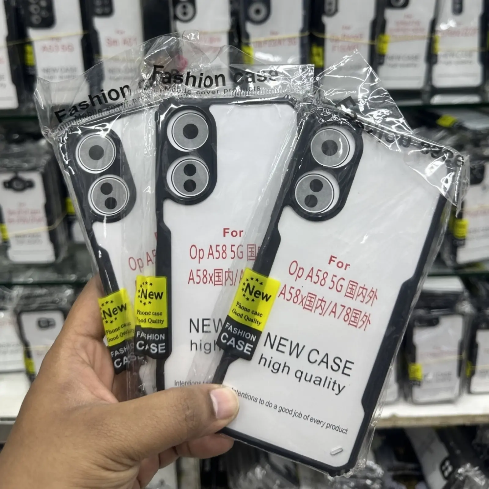 FOR OPPO A58 / A58X / A78 REINFORCED SHOCKPROOF CUSHION BACK CLEAR ...