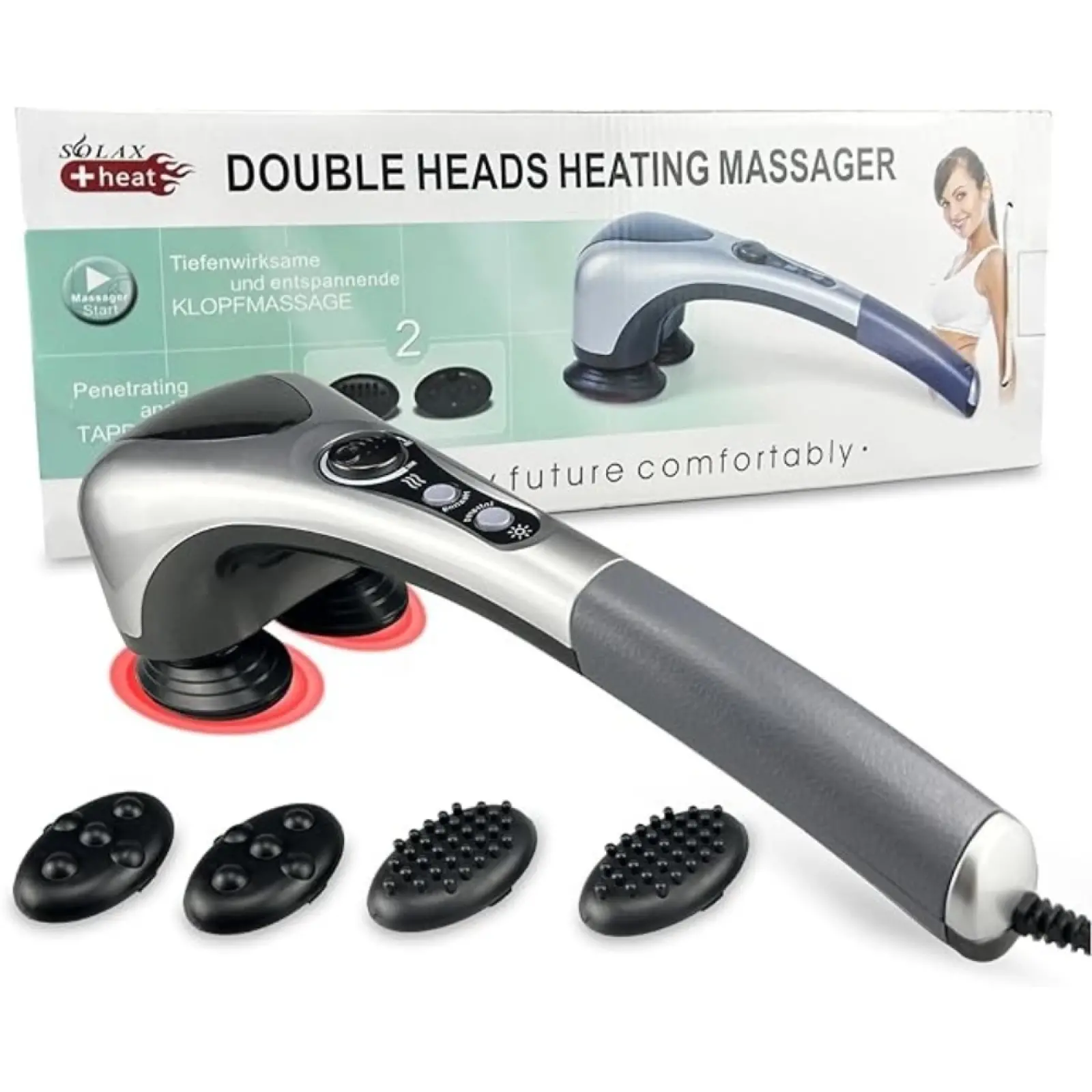 Double Head Electric Body Massager Variable Speed Infrared Hand Full ...