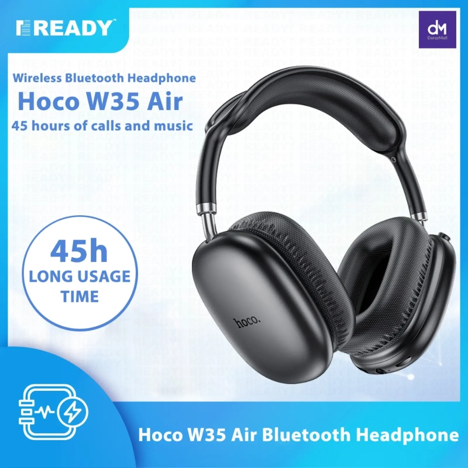 Hoco W35 Air 45hrs Play Over-Ear Bluetooth Headphone Hoco W35 Air ...