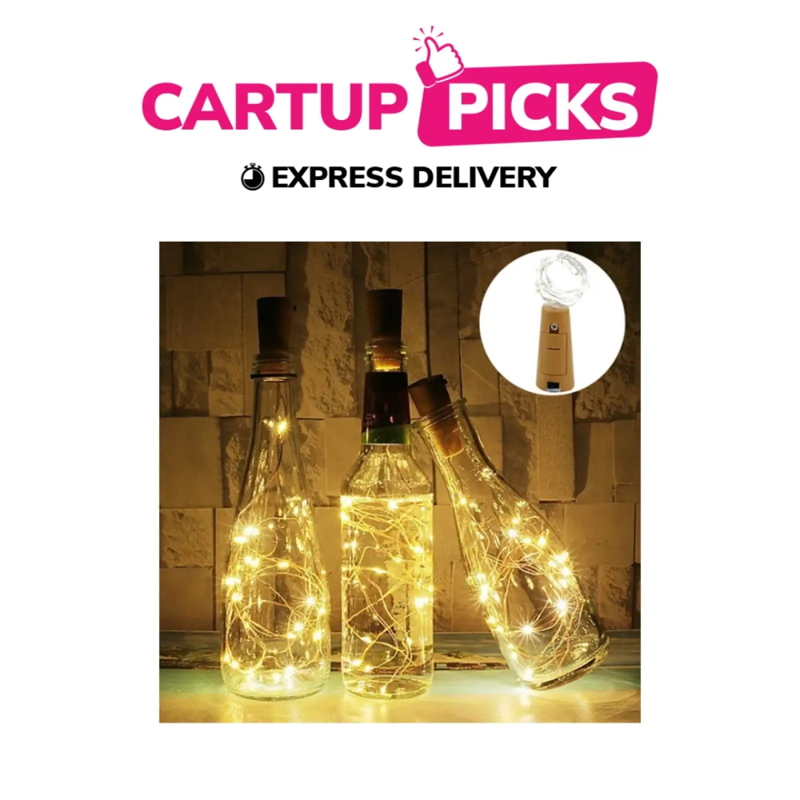 Battery Operated Starry Lights Bottle Cork Lights Mini Fairy String Lights
