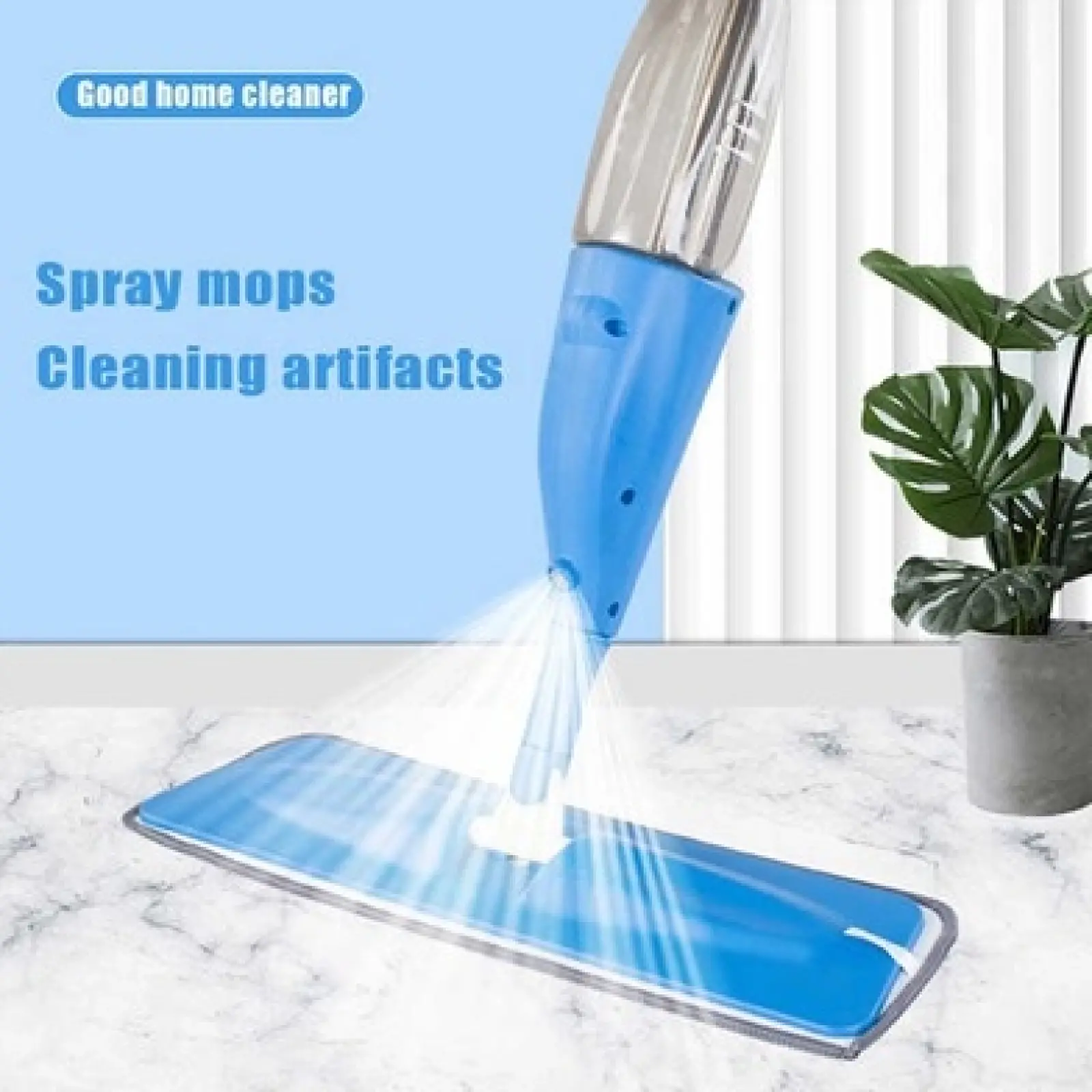 Microfiber 360° Rotating Spray Mop – Built‑in Spray Easy Floor Cleaning