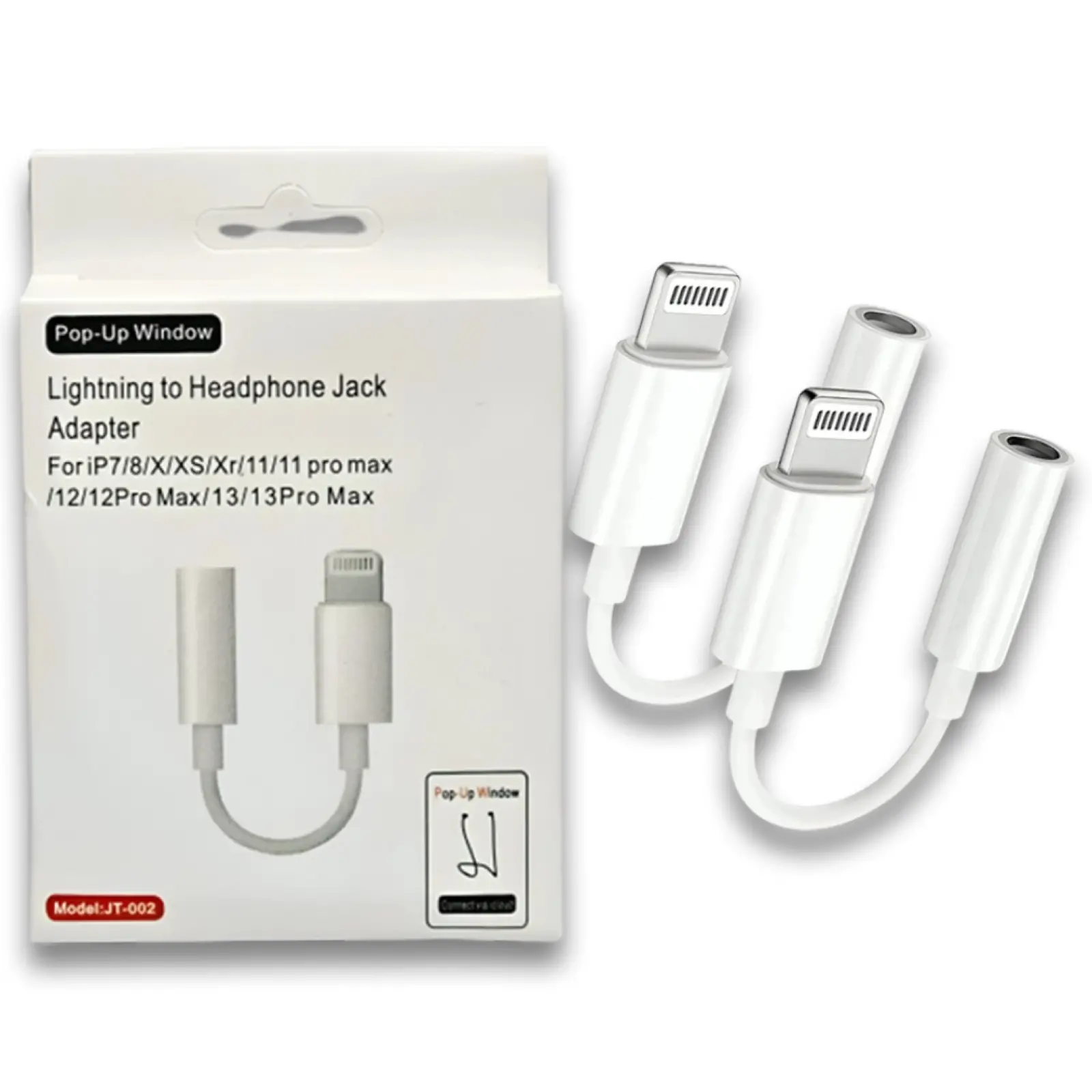 New Lightning to 3.5mm Bluetooth Headphone Jack Adapter For iPhone 7 8 ...