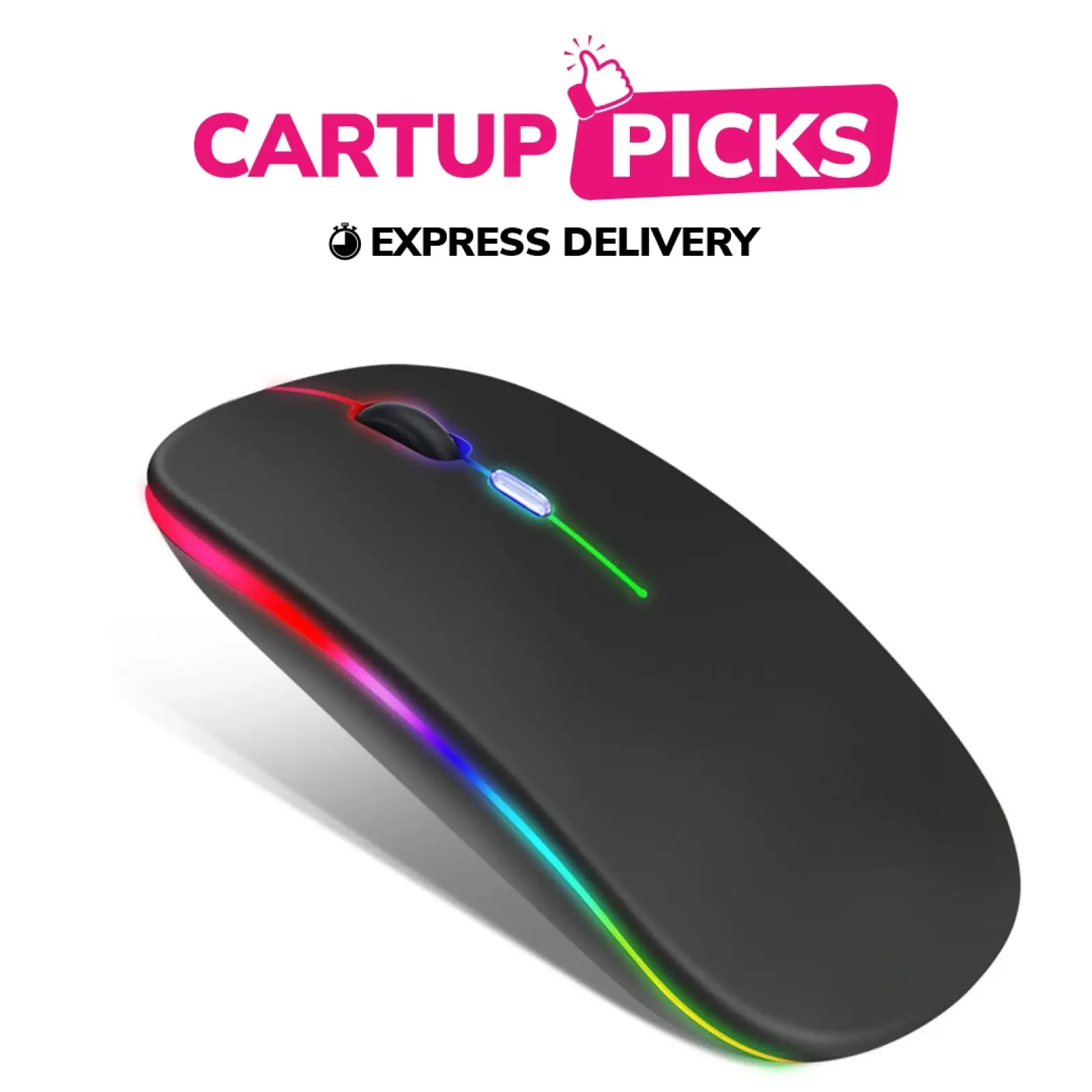 Rechargeable Wireless RGB Optical Mouse, For Pc and Laptop Gamer Dual ...