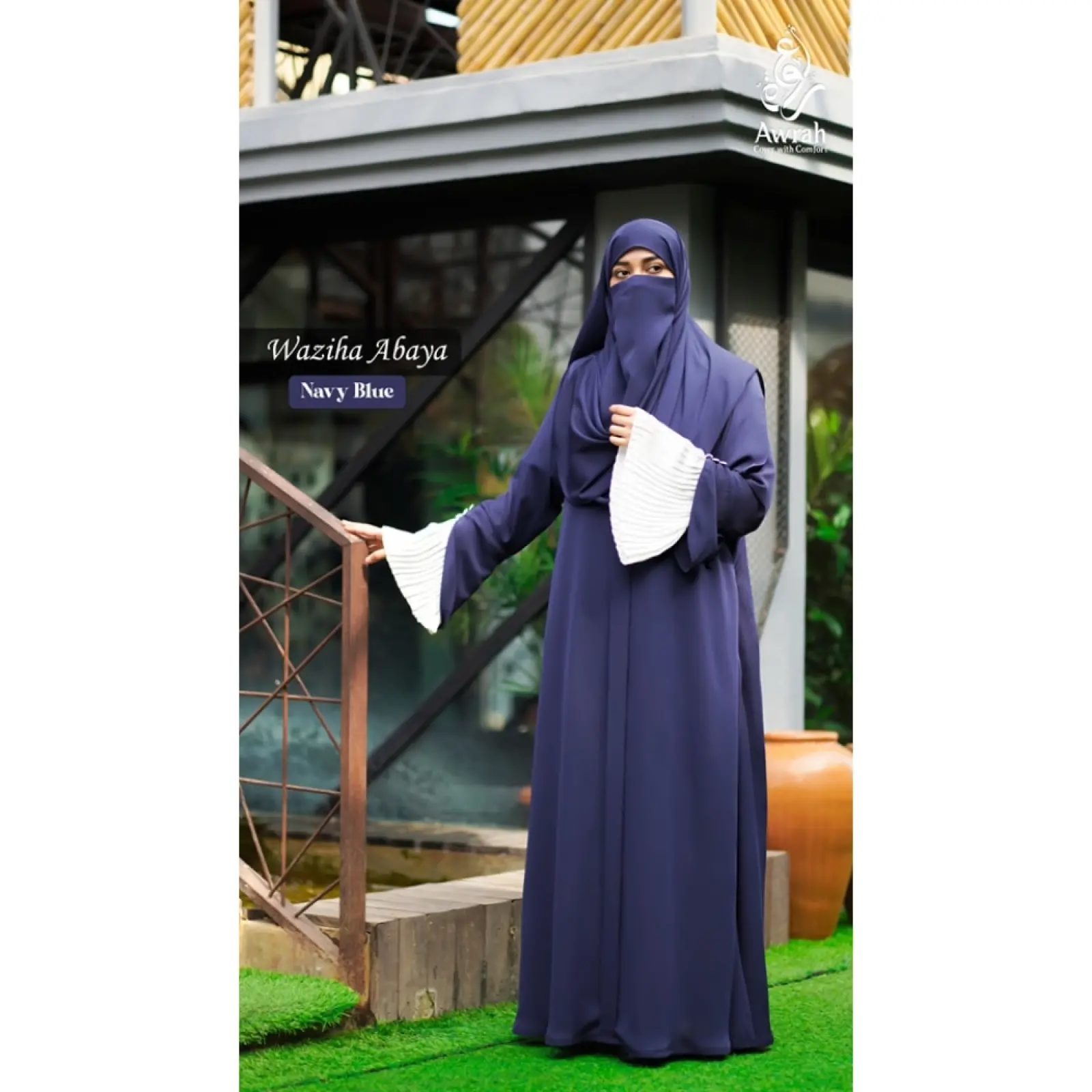 Awrah - Waziha Abaya - Navy Blue