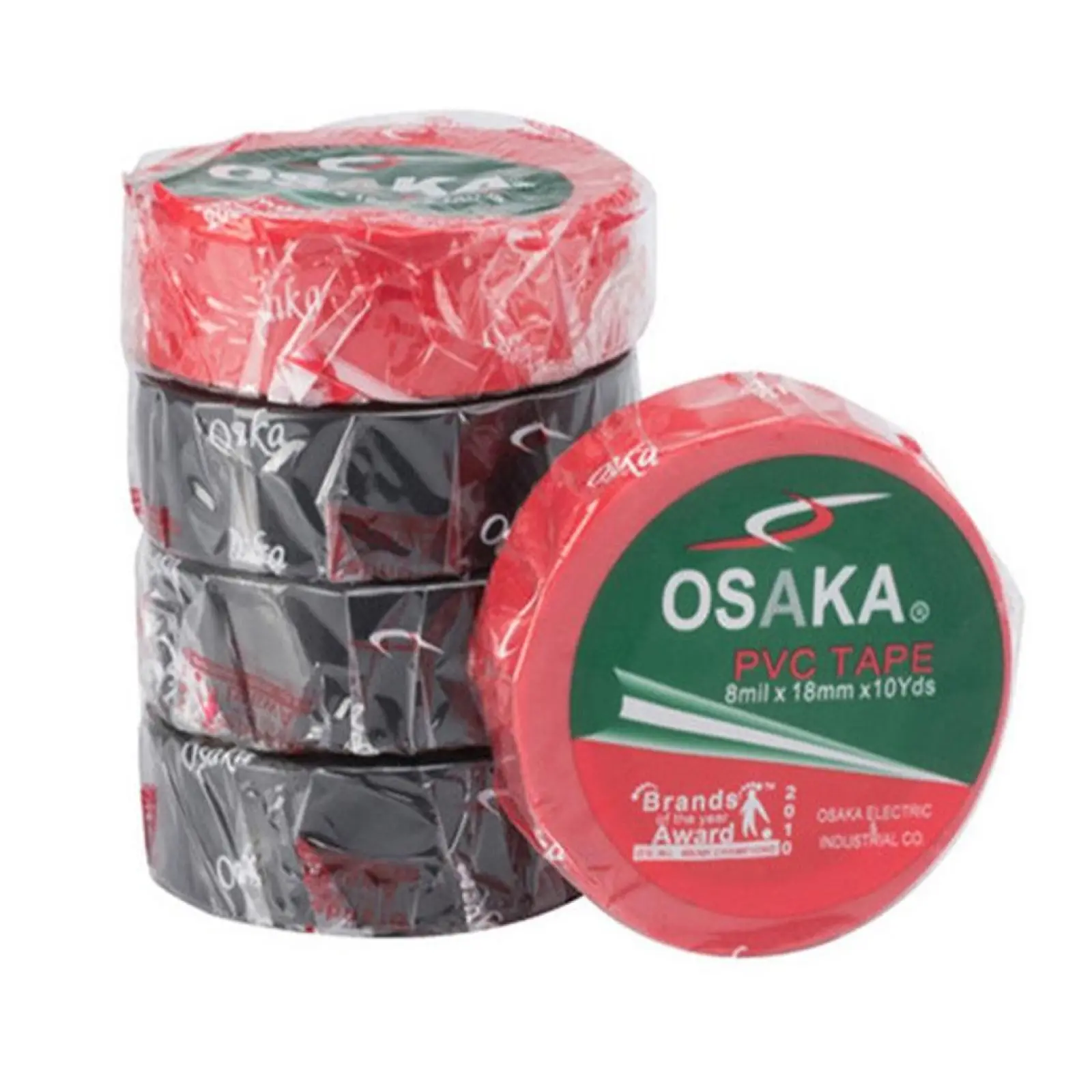 12PCS Original Osaka PVC Tape Electrical/Cricket Tape Black/Red/White