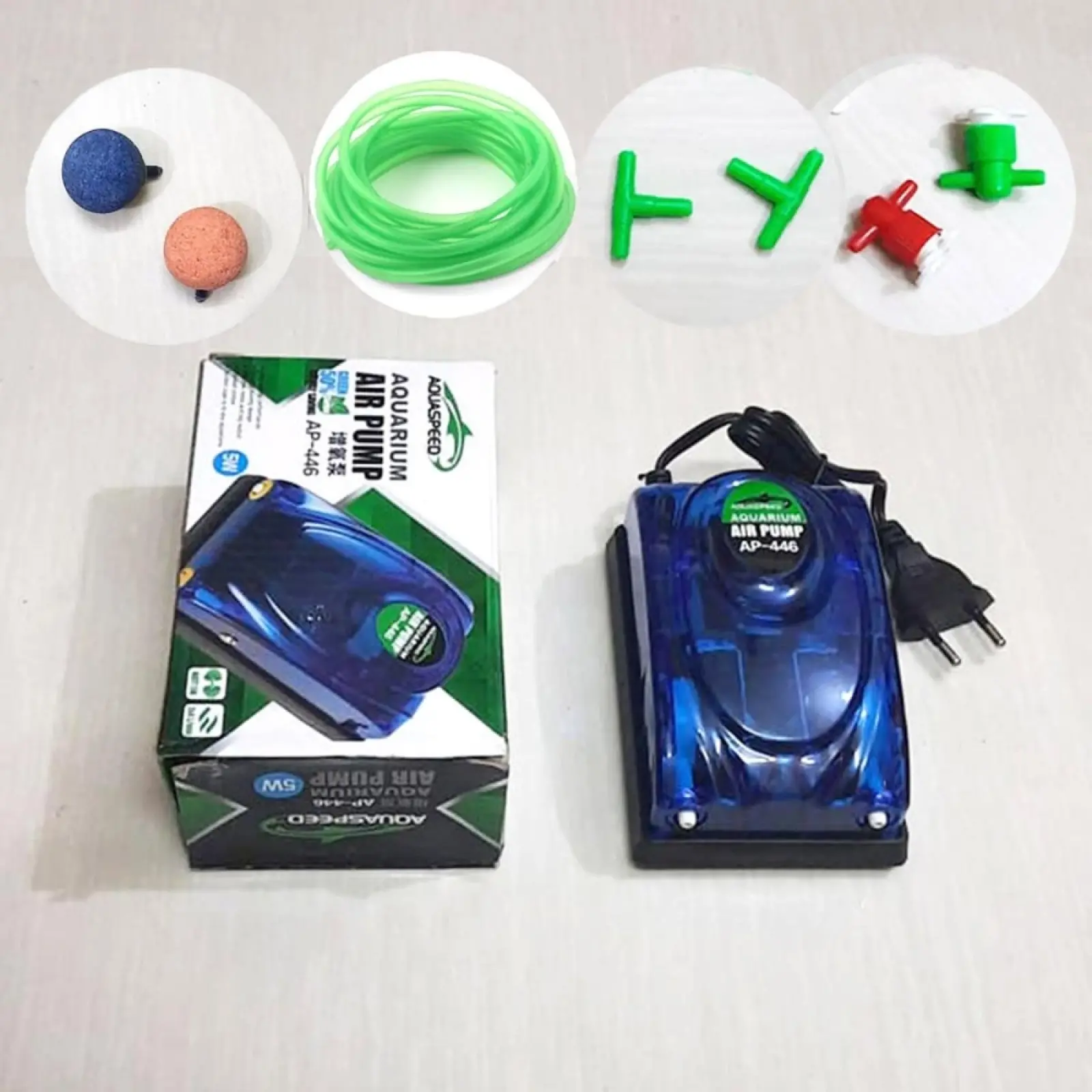 Aquarium Air Pump (Double Output Full Set) - Fish Tank Oxygen Air Pump ...