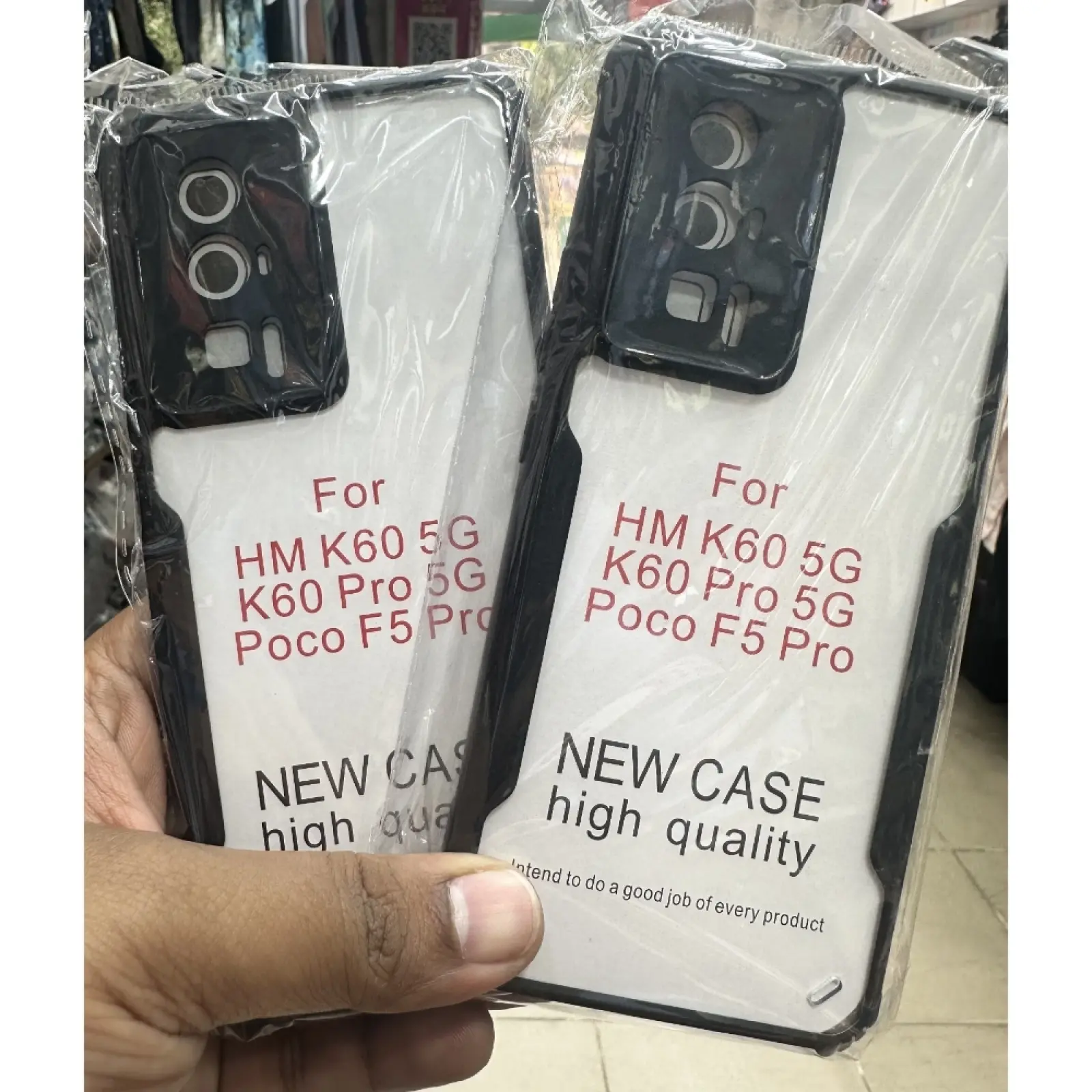 XIAOMI REDMI K60 / K60 PRO / POCO F5 PRO REINFORCED SHOCKPROOF CUSHION BACK CLEAR HYBRID ...