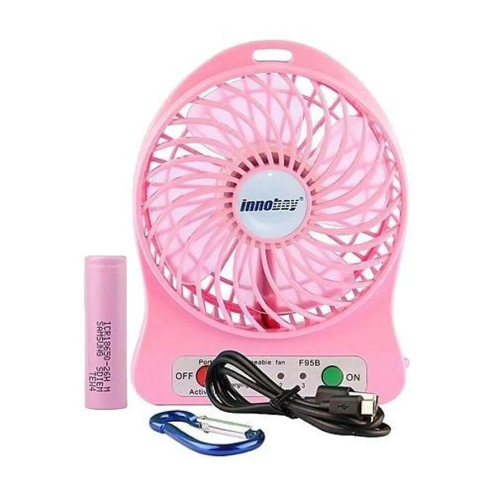 Mini USB Rechargeable Portable Fan - Pink