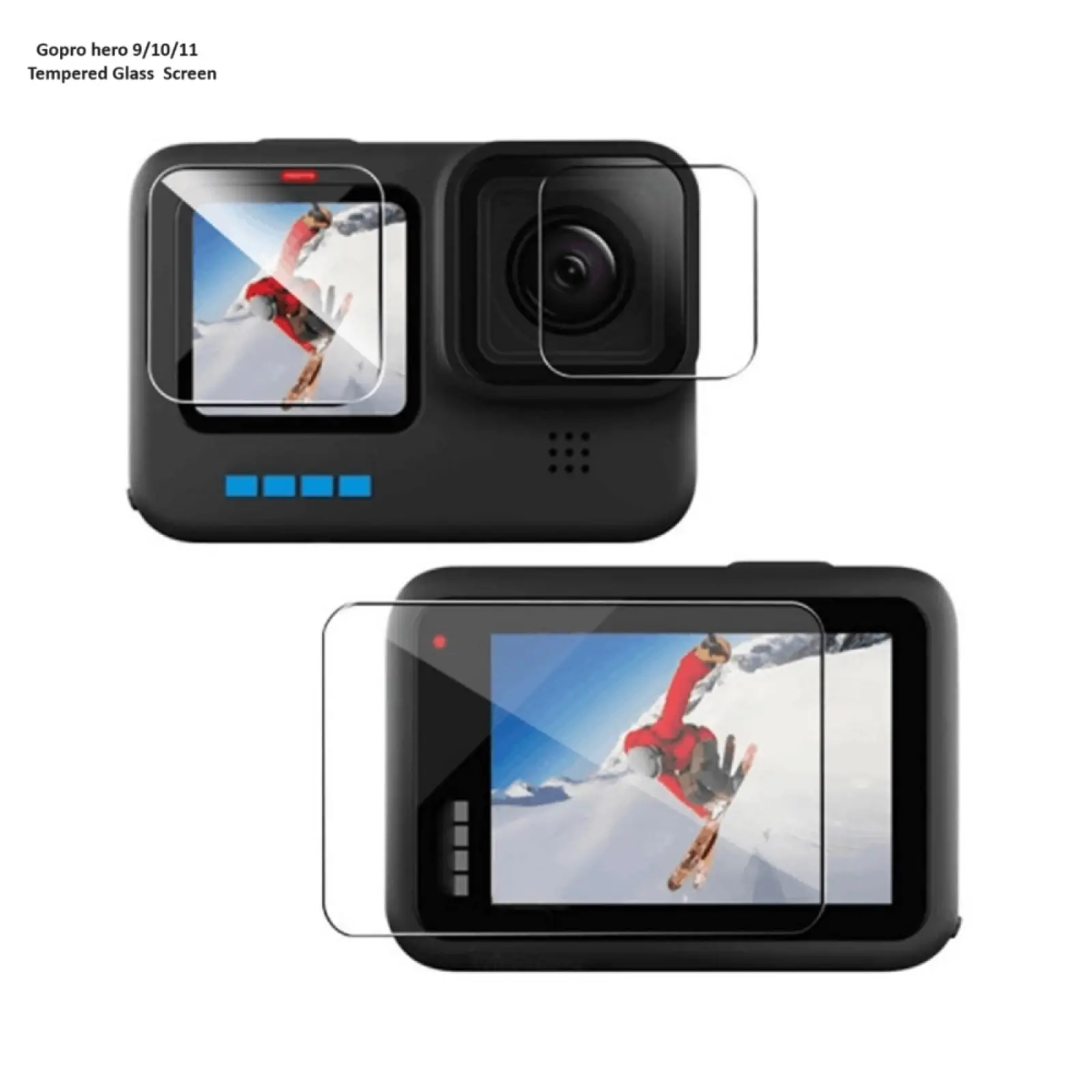 Tempered Glass Screen Lens Protector for GoPro Hero 9 /10/11 Black Camera