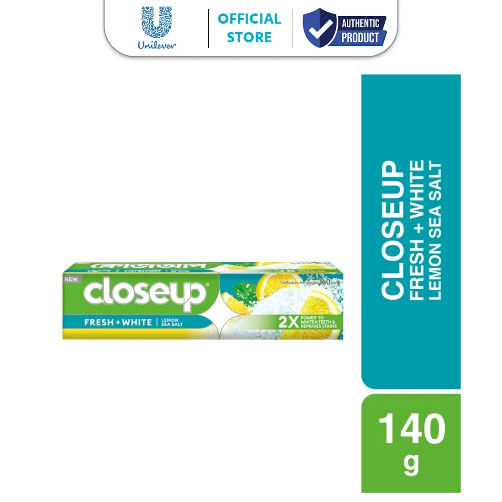 Closeup Toothpaste Lemon Sea Salt 140g