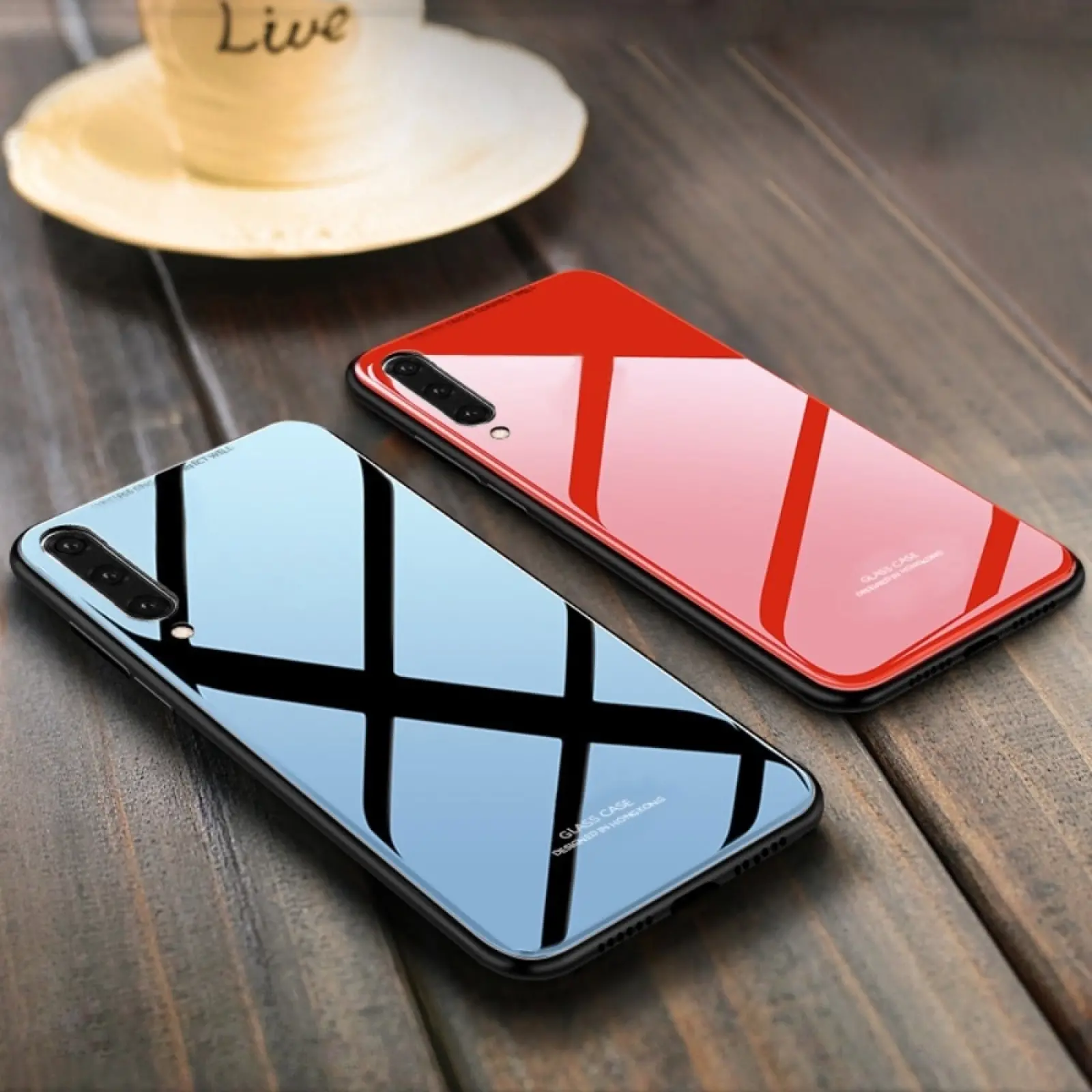 for Samsung Galaxy A50 HONG KONG Design Tempered Glass Protector Casing ...
