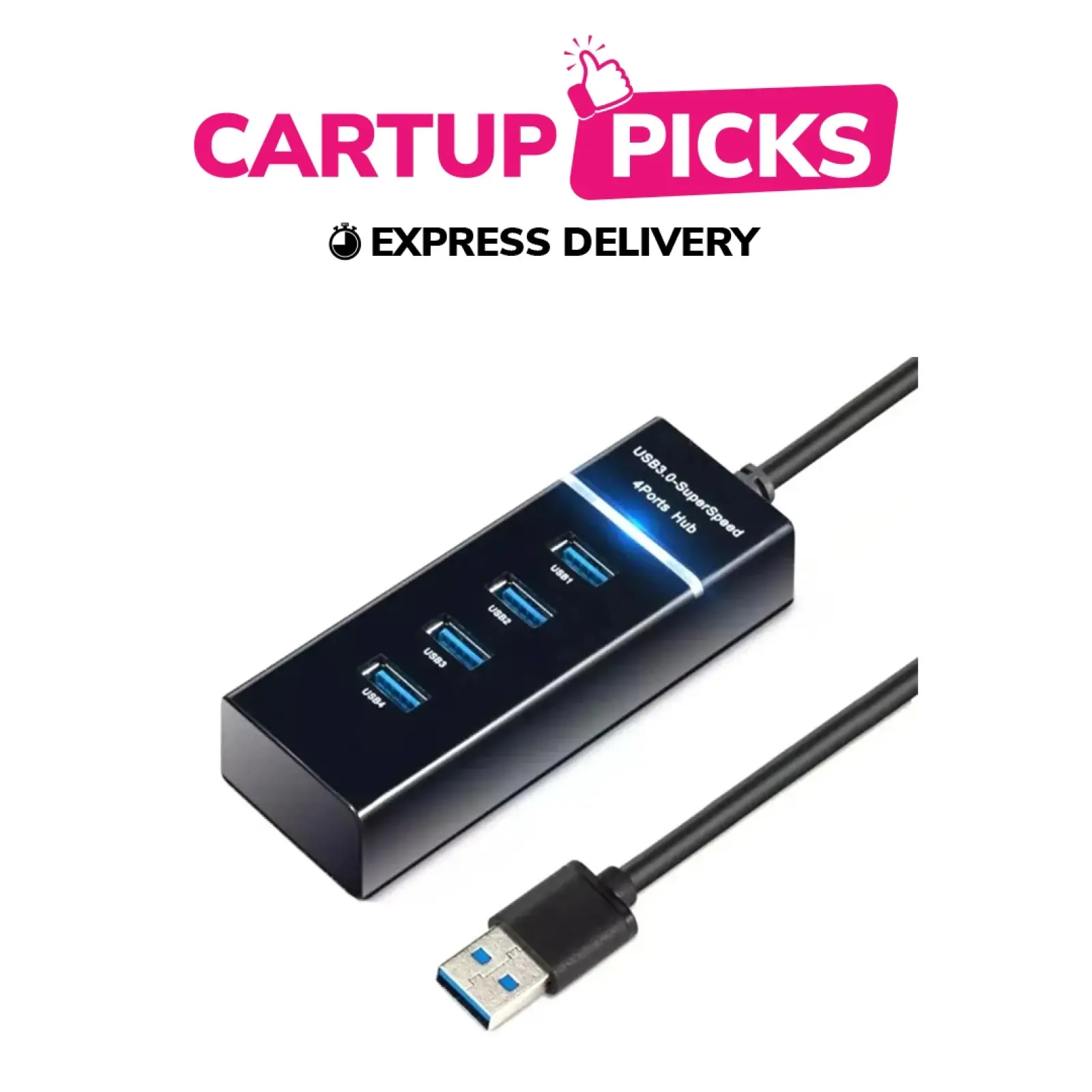 4 ports of high speed USB hub high-speed USB 3.0 SPLETER BLACK BLACK