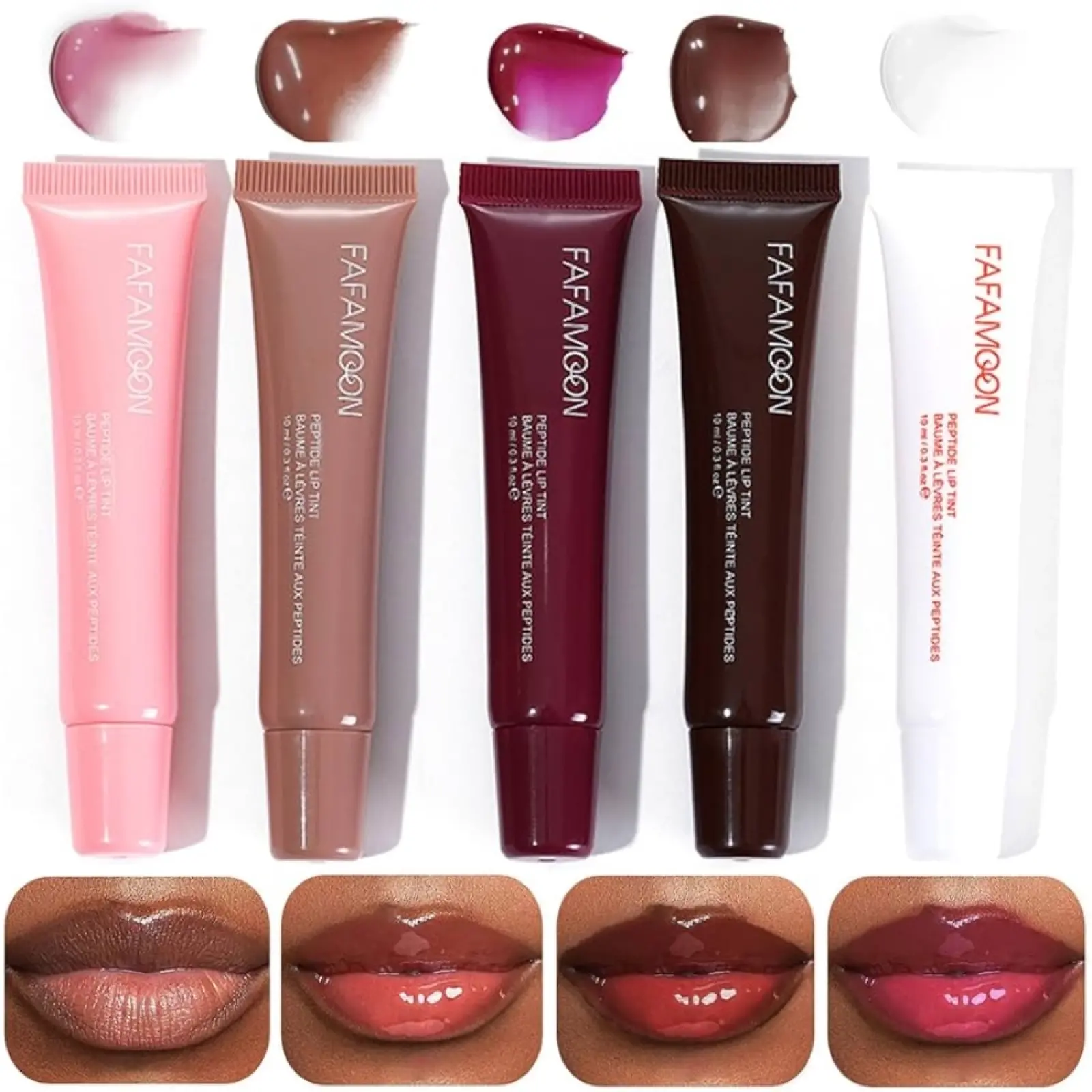 5-color Glossy Lip Balm Moisturizing Hydrating Lightening Lip Lines ...