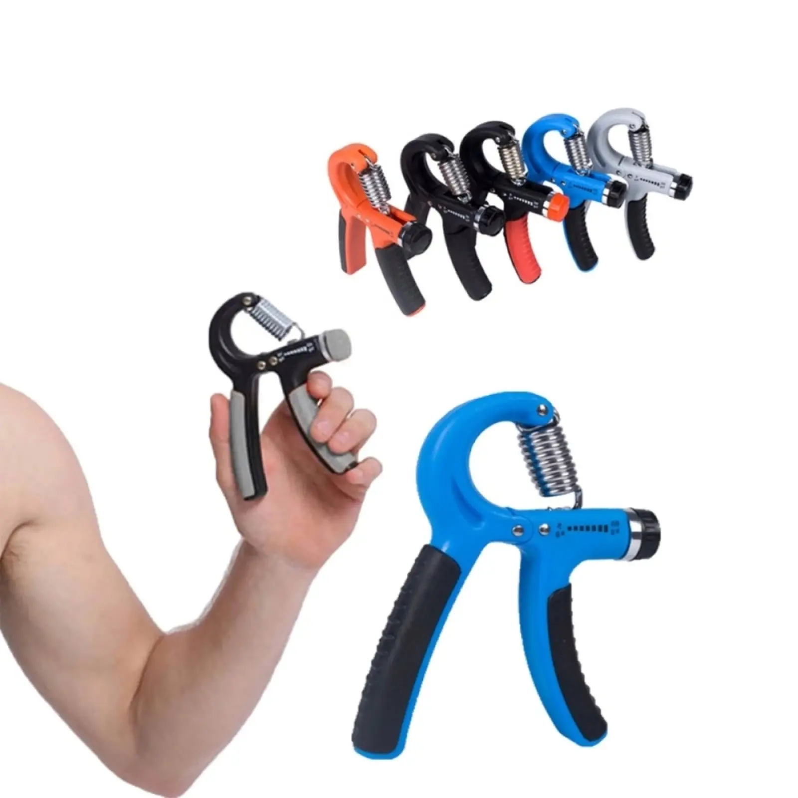 6-60Kg Adjustable Heavy Grips New Strong Man Hand Grip Gym Grippers Arm ...