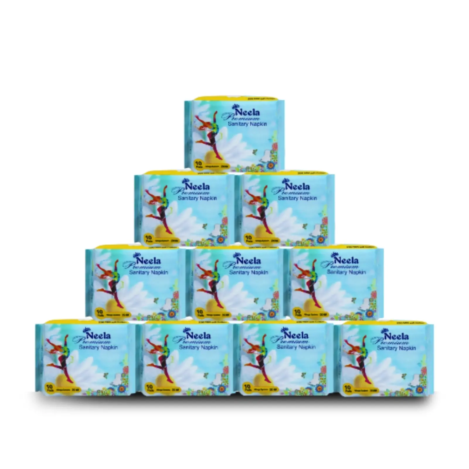 Neela Premium Sanitary Napkin - Wings System - 100% Cotton - Combo of ...