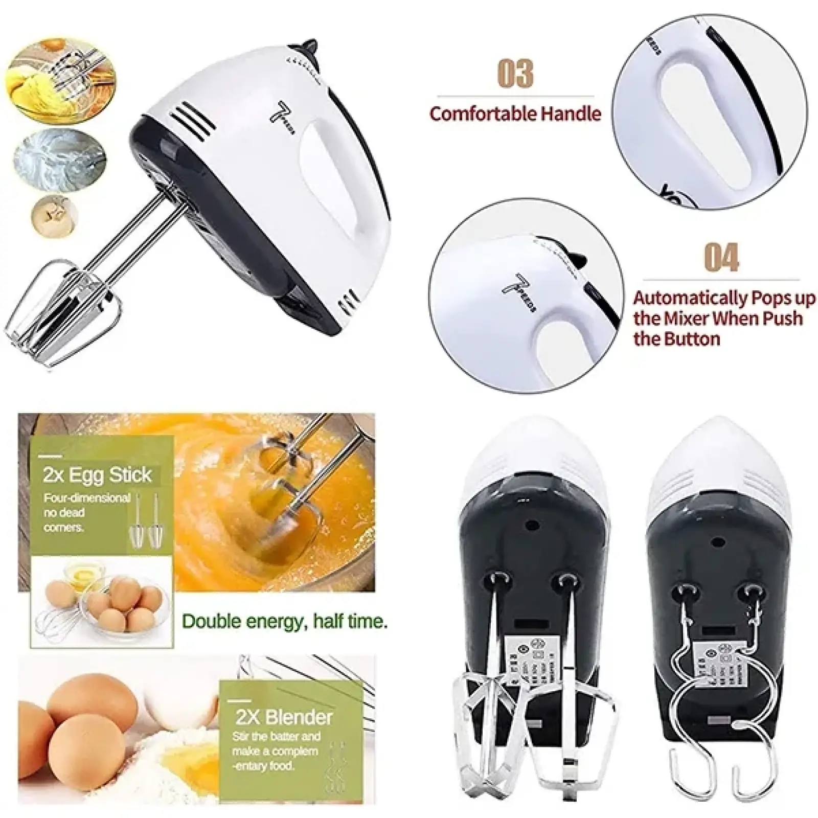Scarlett - Electric Egg Beater And Mixer For Cake Cream - White ...