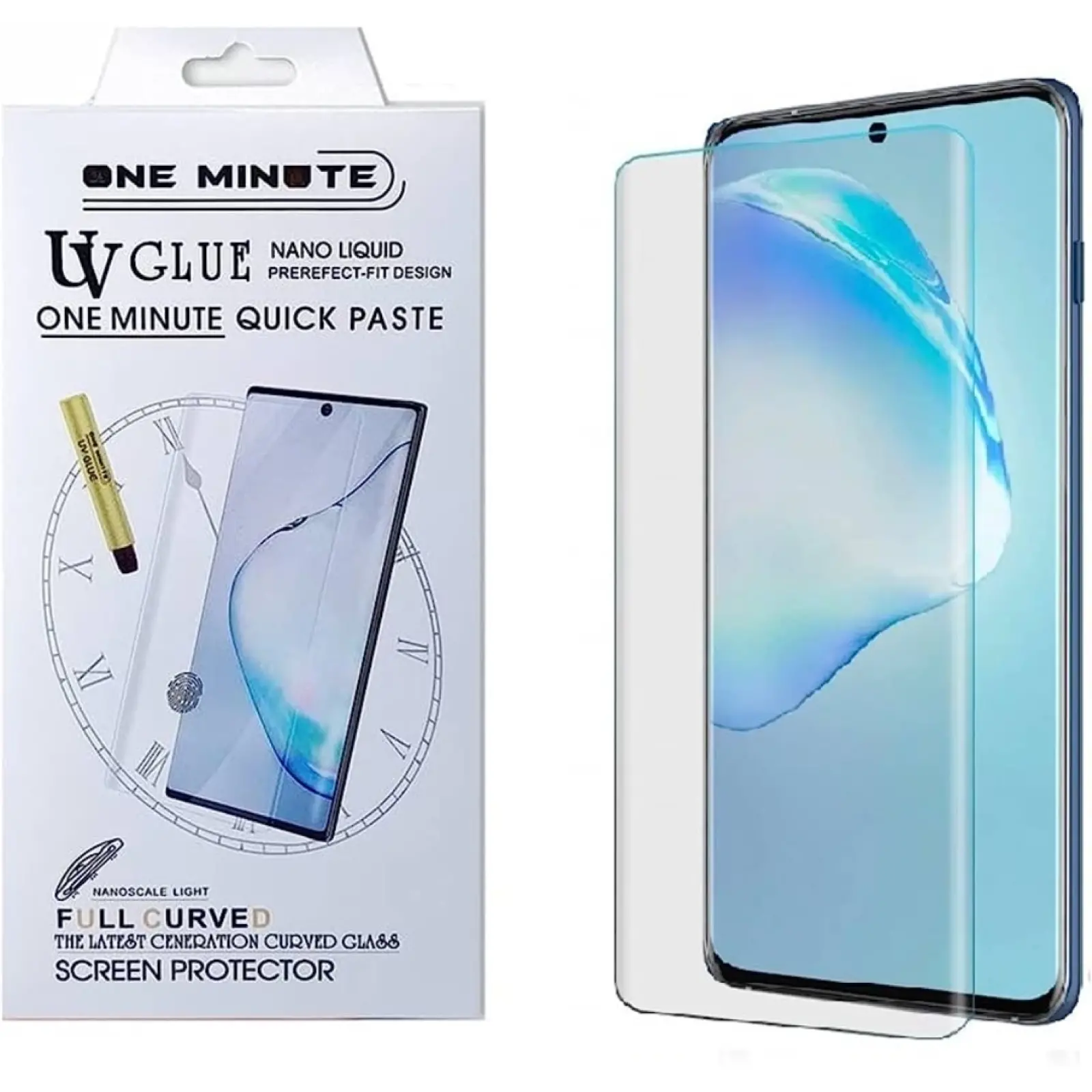 One minute UV Light Adhesive Tempered Glass Screen Protector for LG valvet