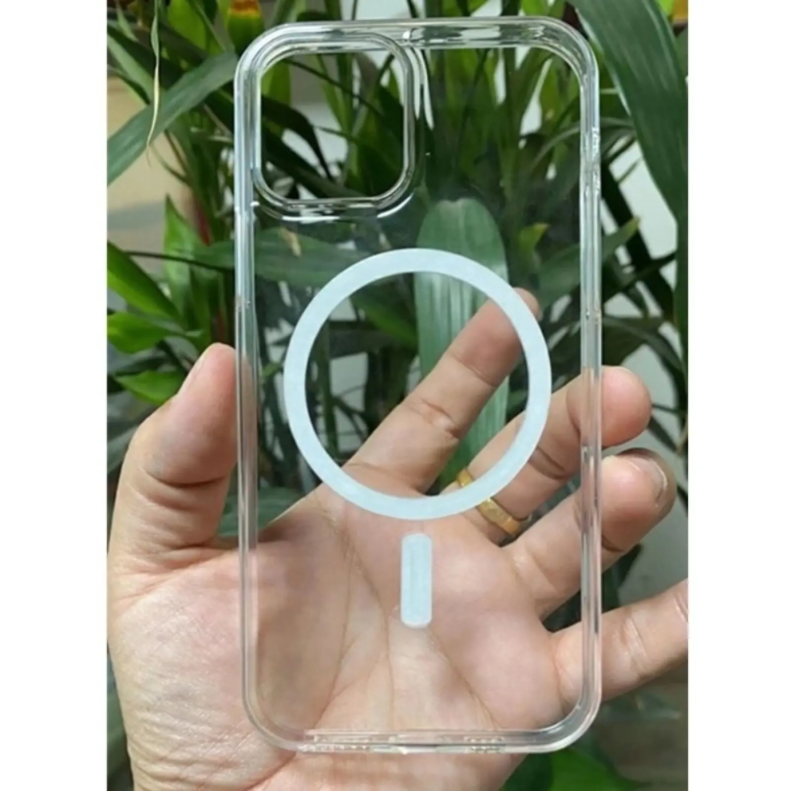 For iPhone 12 Pro Cover Transparent New Clear Back Soft Borders MagSafe ...