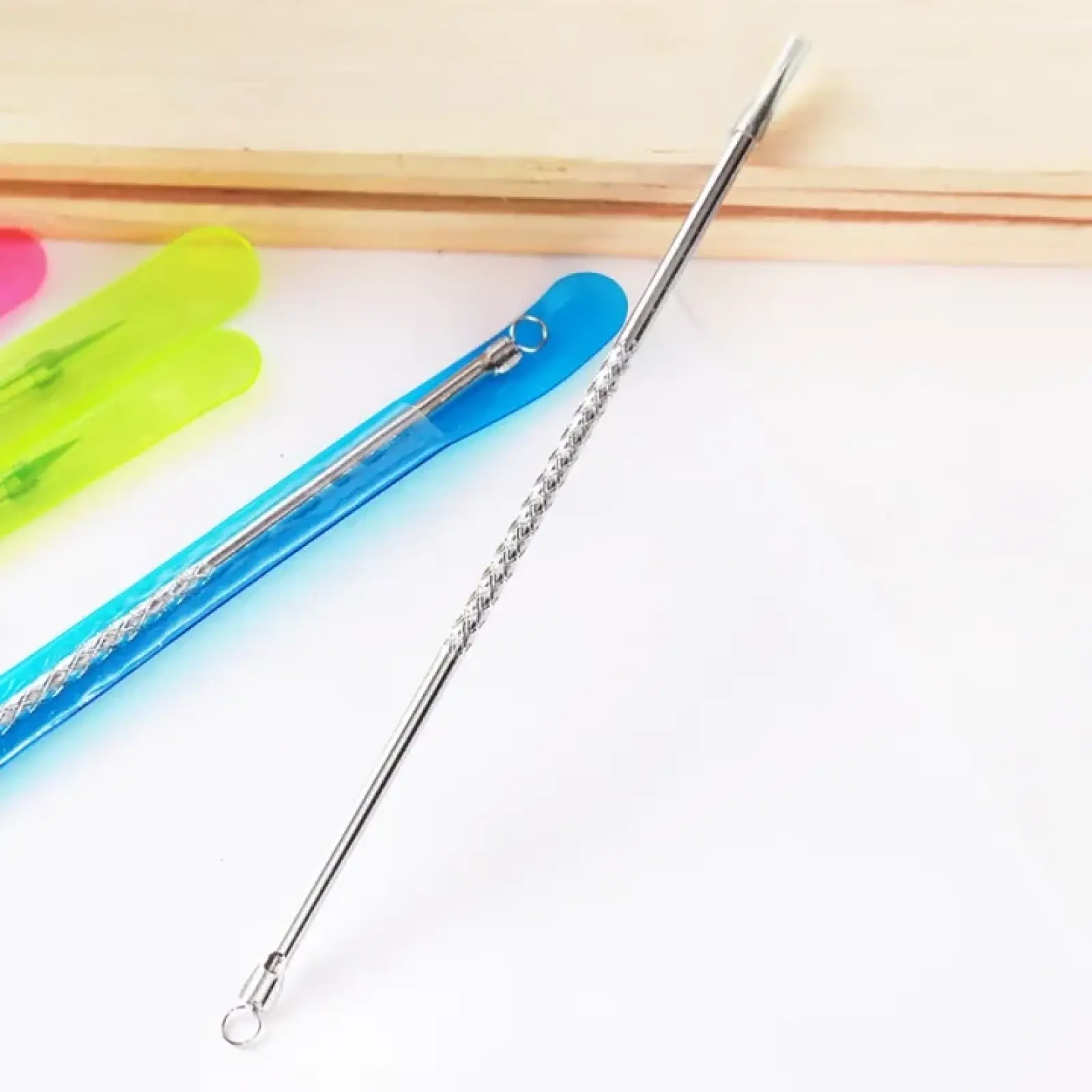 2 Pieces Face Bron Stick – Pimple and Blackhead Remover Tool Set ...