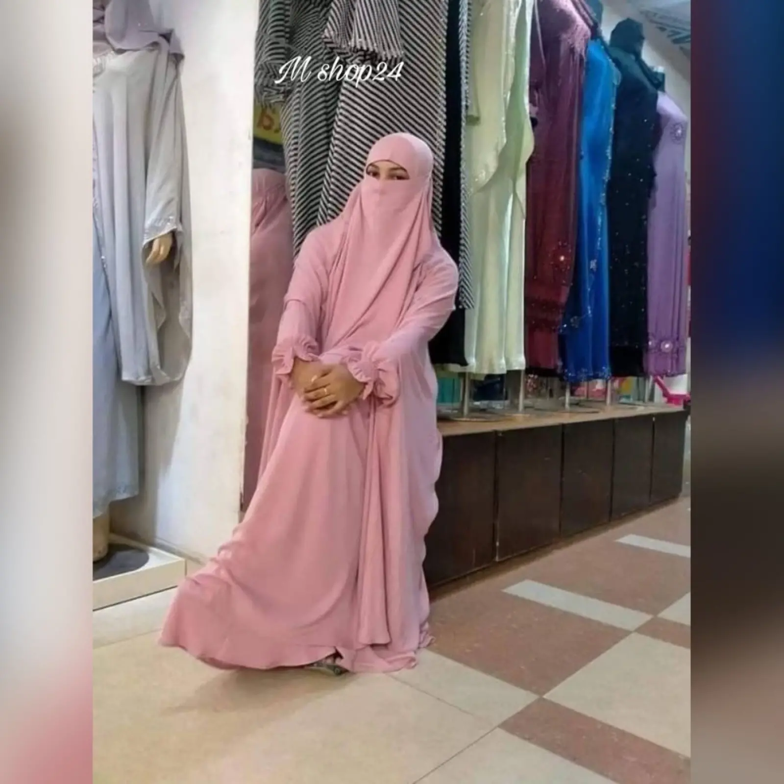 Khimar Borka Adjusted Niqab Hijab With Skirt Full Set For Women By M Shop24