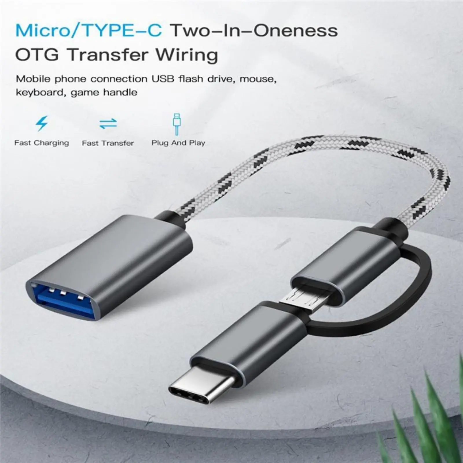 Type-C & Micro USB To USB 3.0 OTG Cable